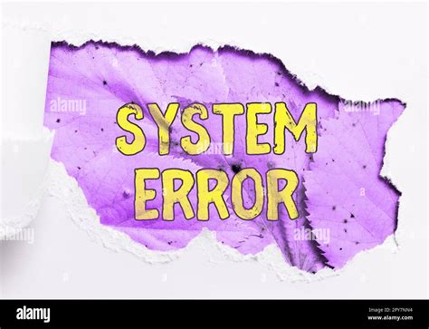 Conceptual Display System Error Word Written On Technological Failure Software Collapse Crash
