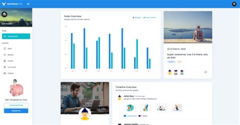 Materialpro Free Nuxtjs Admin Free Dashboard Template Nuxt Vuetify Template0