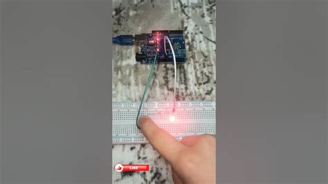 Turing On Led With Button Arduinoproject Youtube