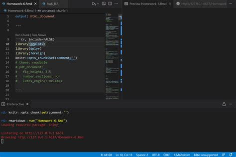 Preview Of RMarkdown Not Showing Using Open Preview To Side Issue