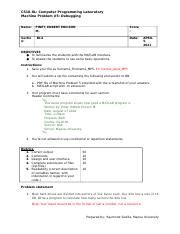 Machine Problem 5 Docx CS10 8L Computer Programming Laboratory