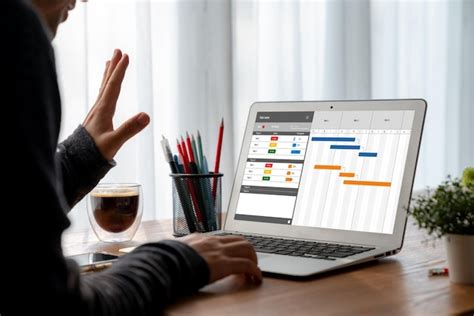 모던 비즈니스 프로젝트 관리를 위한 프로젝트 계획 소프트웨어 프리미엄 사진