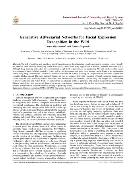 Pdf Generative Adversarial Networks For Facial Expression Recognition In The Wild