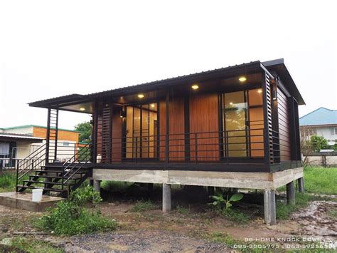 บ้านโมเดิร์นน็อคดาวน์ 1 ห้องนอน 2 ห้องน้ำ งบก่อสร้าง 797 000 บาท ดูไอเดียบ้าน Village House
