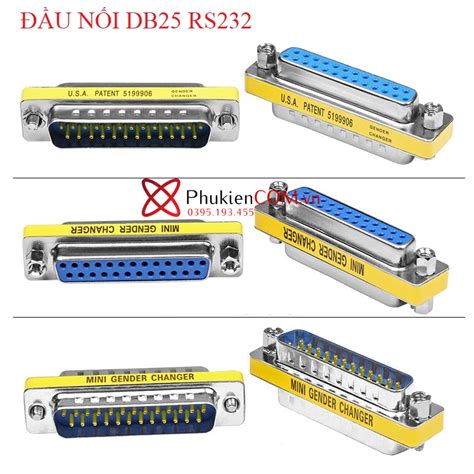 Đầu Nối Cổng Com Db25 Rs232 Cái Cái Đực Đực Đực Cái Cho Máy Lập Trình Truyền Thông Thiết Bị