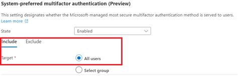 System Preferred Multifactor Authentication