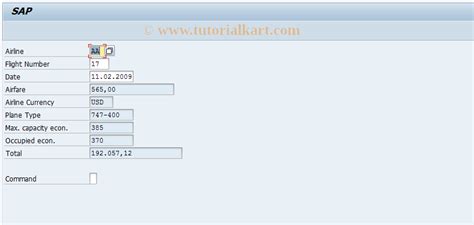 SAPBC410A GUI SAP Tcode Maintain Flight Data