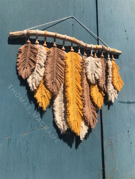 Макраме перья панно макраме Макраме Цветы Перо