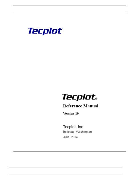Tecplot 10 User Manual Pdf Command Line Interface Parameter