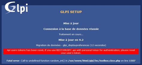 Glpi 92 Rc1 Error When Updating · Issue 2777 · Glpi Projectglpi