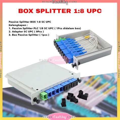 Jual Passive Splitter Box 1 8 Sc Upc Lengkap Passive Shopee Indonesia