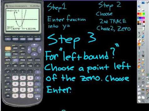 How To Find Zeros Of A Function On The Graphing Calculator YouTube