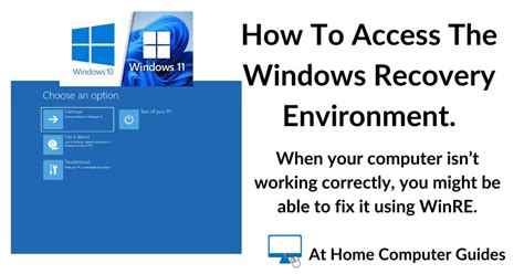 How To Access The Windows Recovery Environment Winre At Home Computer Guides How To Access The Windows Recovery Environment Winre At Home Computer Guides