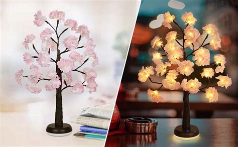 GOESWELL Cherry Blossom Tree Lights Ft Twig Lights USB Supply With Warm White LED Lights