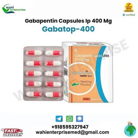 Gabapentin Capsules Ip 400 Mg 3 X 10 Tablets At Rs 245 Stripe In New Delhi Id 2850467059373