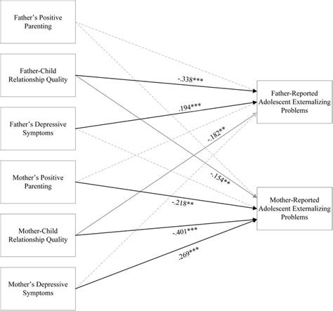 Actor Partner Interdependence Model Depicting The Associations Between
