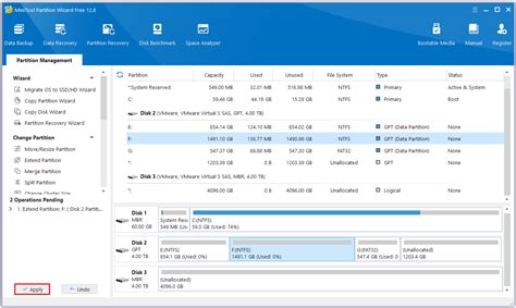 How Do I Extend Partition To Non Contiguous Space Effectively