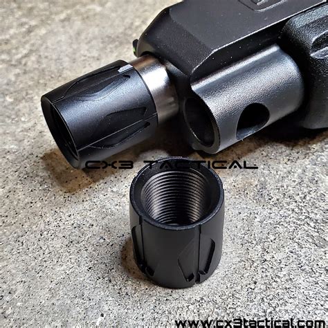 Glock Thread Protector 9mm 12 28 Tpi Fluted Thread Protector Black