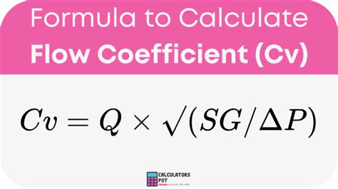 Flow Coefficient Cv Calculator