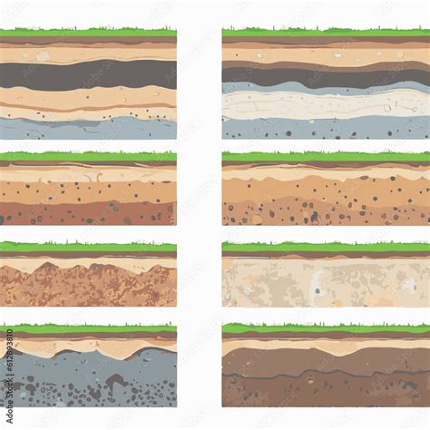 Seamless Ground Cross Sectionslayers Under Earth Underground Textures