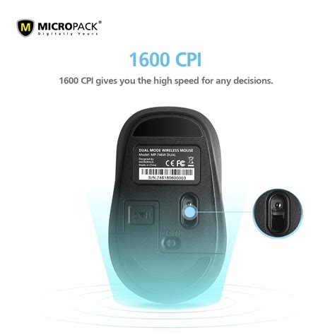 Buy Micropack Mp 746w Dual Modes Wireless And Bluetooth Multi Device Mouse With Cheapest Price In