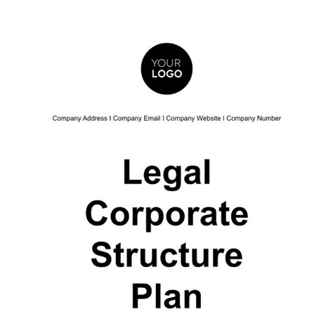 Legal Corporate Structure Plan Template Edit Online And Download Example