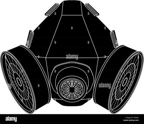 Black White Drawing Mask Stock Vector Images Alamy