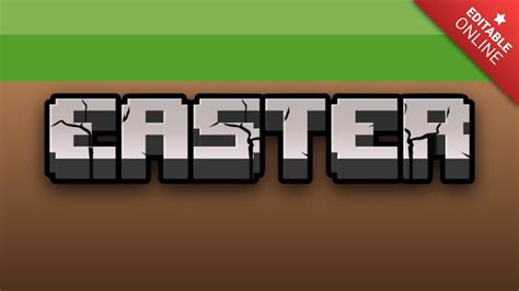 Easter Minecraft 3d Text Effect Generator