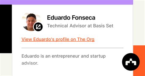 Eduardo Fonseca Technical Advisor At Basis Set The Org