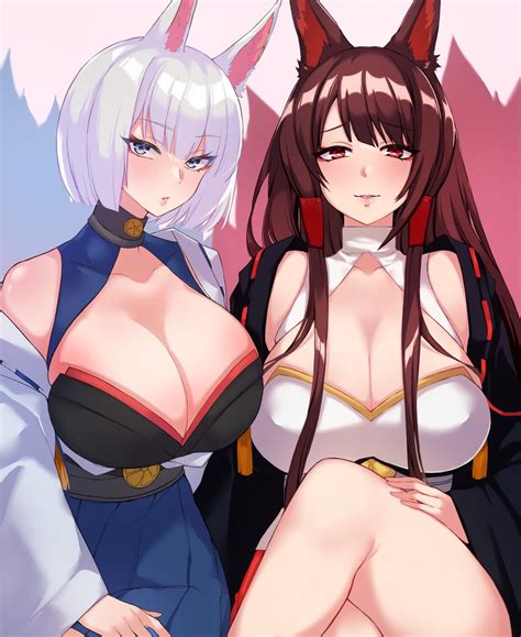 Akagi And Kaga Azur Lane Drawn By Sironekomia1 Danbooru