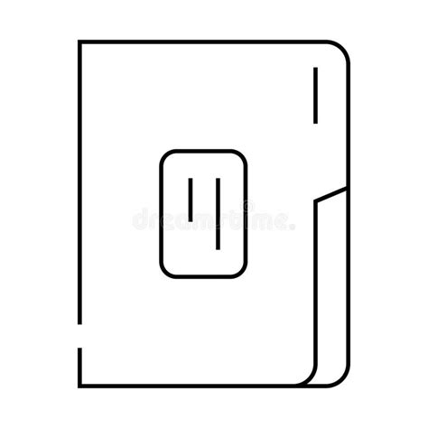 Paper Folder Line Icon Vector Illustration Stock Illustration