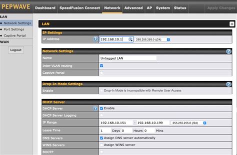 Change Lan IP Address Peplink Balance Peplink Community