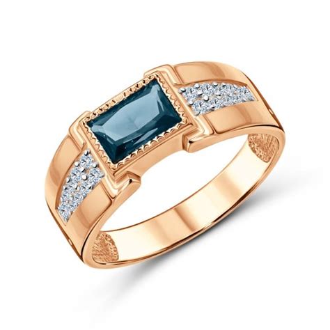Золотая печатка с топазом London и бриллиантами — купить в интернет магазине 585 Золотой отзывы