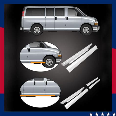 Slip On Rocker Panels For 1996 2018 Chevy Express Gmc Savana Van Cab Lh