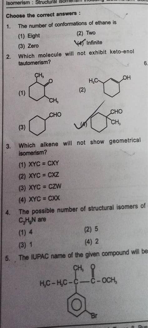 The Possible Number Of Structural Isomers Of C3 H9 N Are Filo