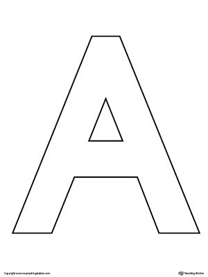 Uppercase Letter A Template Printable Myteachingstationcom Free