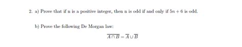 solved 2 a prove that if n is a positive integer then n