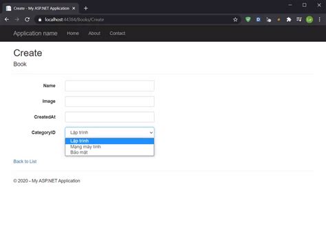 sử dụng asp mvc code first demo