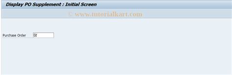 ME SAP Tcode Display PO Supplement IR ME SAP Tcode Display PO Supplement IR