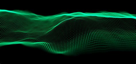 동적 녹색 점 풍경 추상적 인 디지털 웨이브 배경 네트워크 데이터 구조 포인트 그리드 시각화 기술 벡터 그림 0명에 대한 스톡 벡터 아트 및 기타 이미지 Istock