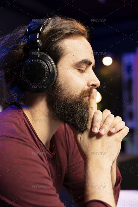 Sound Engineer Listening To His New Soundtracks Before Using Daw