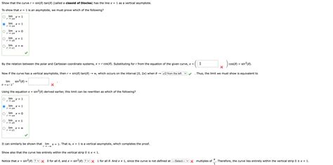 Show That The Curve Rsinθtanθ Called A Cissoid
