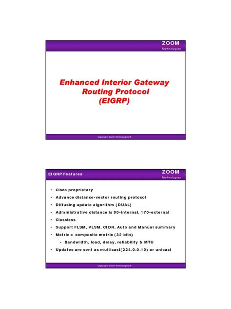 Eigrp Features Bandwidth Load Delay Reliability And Mtu Pdf Routing Wide Area Network