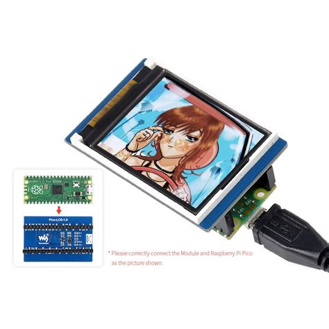 Ecran Lcd Waveshare 1 8 Inch Pentru Raspberry Pi Pico Albastru Emag Ro