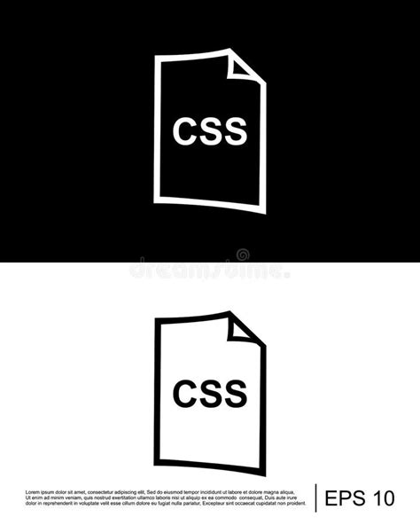 Css File Format Icon Template Stock Vector Illustration Of Style