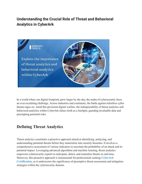 Ppt Understanding The Crucial Role Of Threat And Behavioral Analytics In Cyberark Powerpoint
