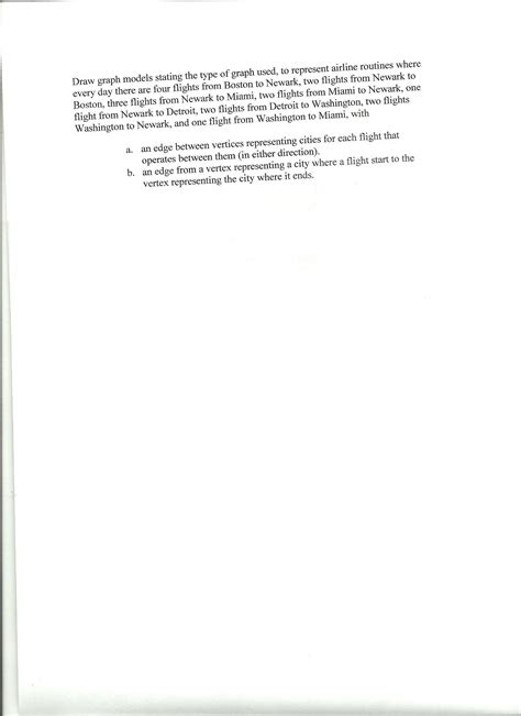 Solved Draw Graph Models Stating The Type Of Graph Used To