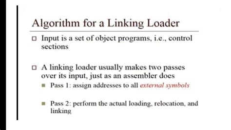 Linking Loader Pass 1 And Pass 2 System Software Youtube