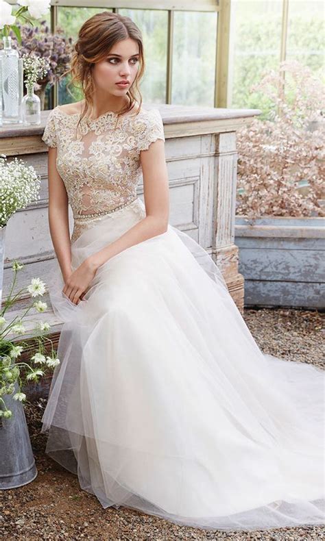 30 Beautiful Wedding Dresses With Cap Sleeves Weddingomania