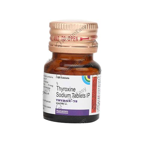 Buy Thyrox 75mcg Bottle Of 100 Tablets Online At Flat 18 Off Pharmeasy